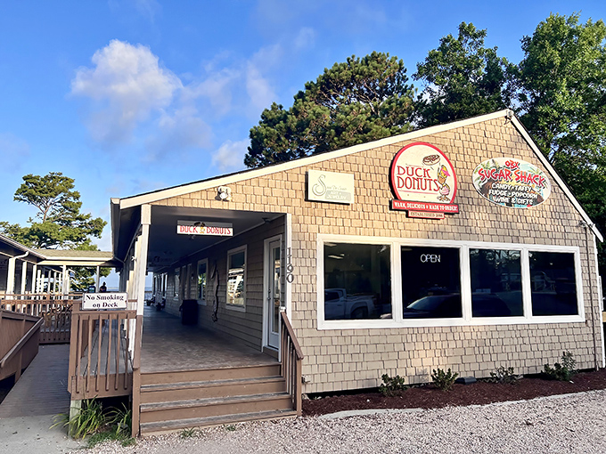 Duck Donuts' beachside charm is the perfect setting for donut magic. This cedar-shingled shop looks like it belongs in a coastal rom-com.