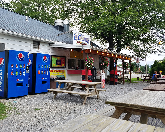 Eddie's Footlong Hot Dogs&mdash;where the sign is almost as big as the dogs themselves. Almost.