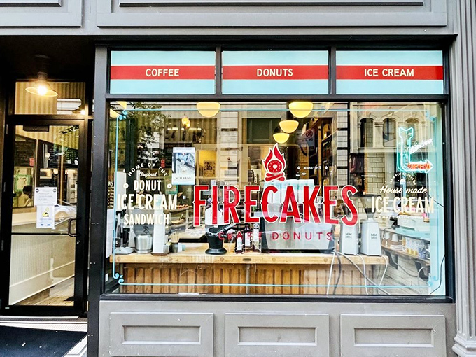 Firecakes' sleek storefront brings artisanal donut crafting to Chicago's bustling streets. Coffee, donuts, and ice cream&mdash;the holy trinity of comfort foods!