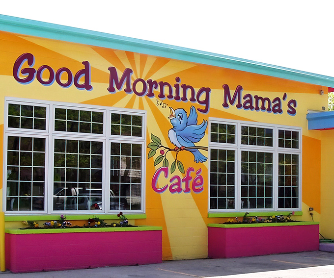 Good Morning Mama's sunshine-yellow exterior is like a visual caffeine shot&mdash;waking you up before you've had your first sip of coffee.