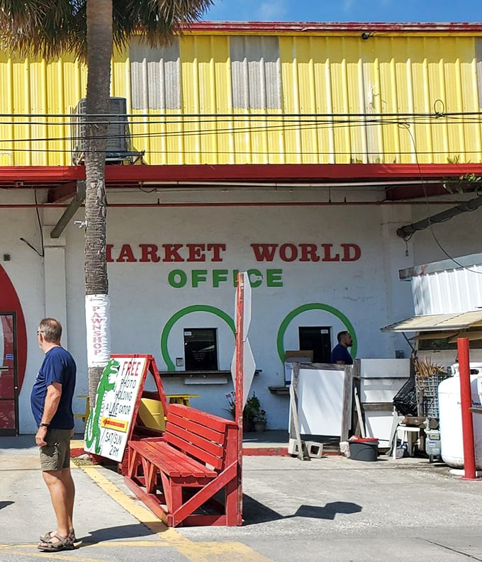 International Market World &ndash; where Florida sunshine meets global bargains under rustic wooden beams.