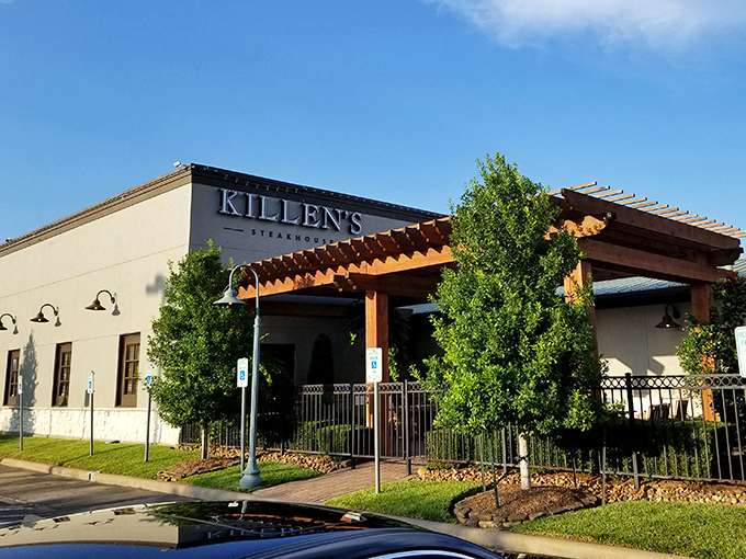 Killen's modern stone facade hides a temple to Texas beef, where steaks are treated with religious reverence.