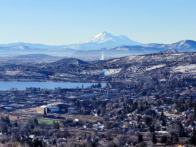 Klamath Falls spreads out beneath rolling hills, where retirement dollars stretch as far as the scenic views.