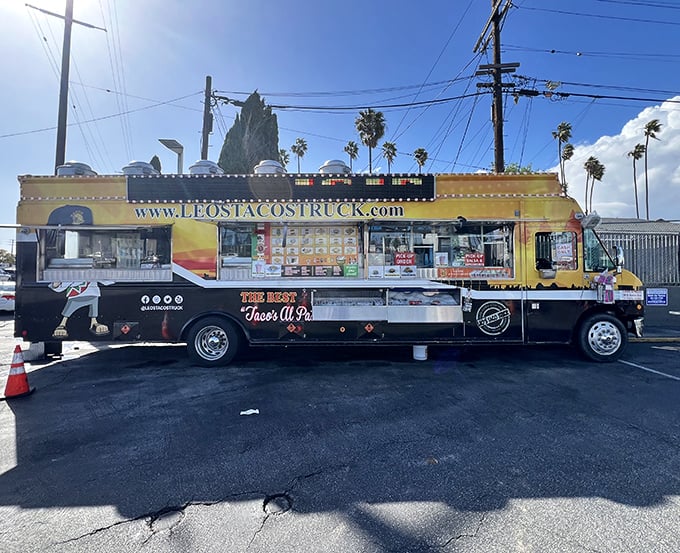 Leo's Tacos Truck brings the streets of Mexico City to Los Angeles with its legendary al pastor trompo. That spinning tower of marinated pork is dinner and a show!