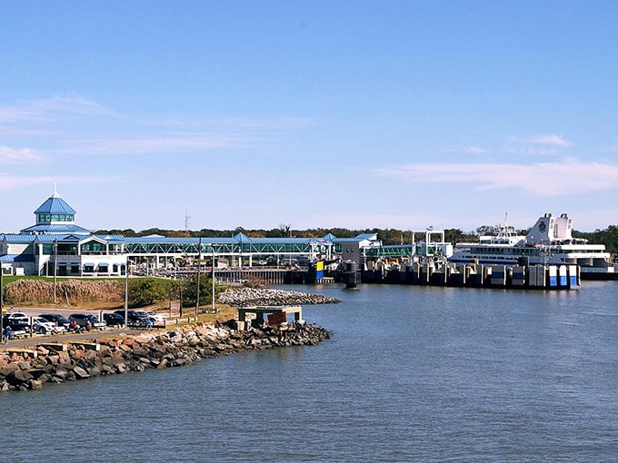This blue waterfront beauty in Lewes isn't just a house&mdash;it's someone's daily postcard view.