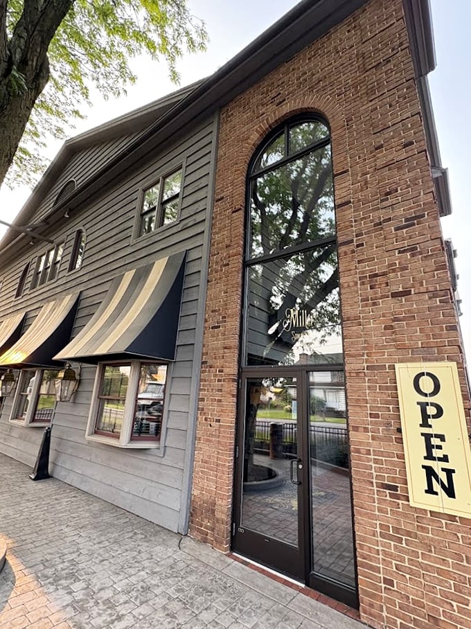 Miller's Smorgasbord combines brick and glass in a modern-rustic blend. The architecture says "fancy" but the food says "come as you are."