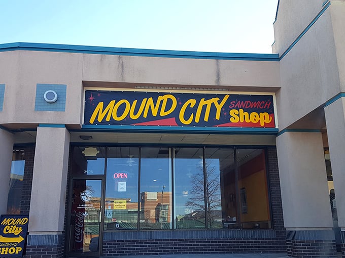 Mound City's bold yellow sign is like a beacon of sandwich hope in a sea of ordinary lunch options.