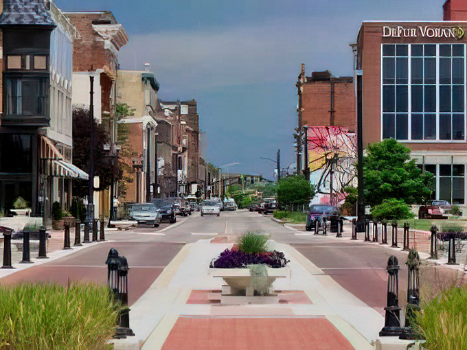 Muncie's revitalized downtown offers small-town prices with big-city character. Those historic buildings house cafés where coffee won't cost you your retirement fund!