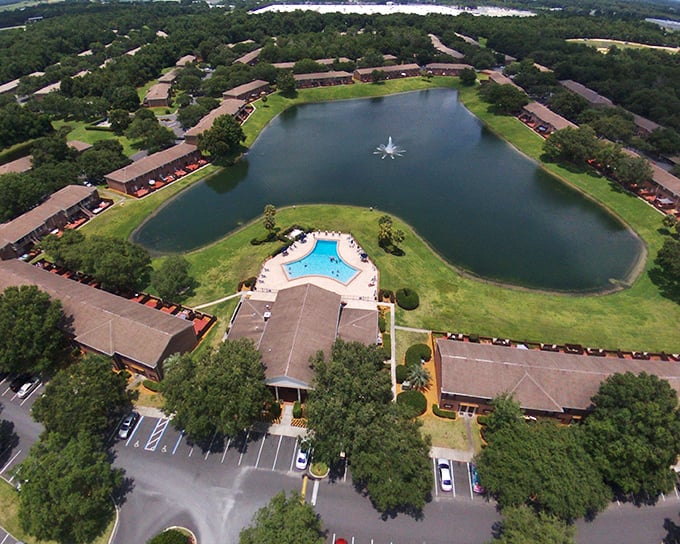 Retirement paradise found! This Ocala apartment community surrounds a serene lake, complete with pool&mdash;Florida living without the South Beach prices.