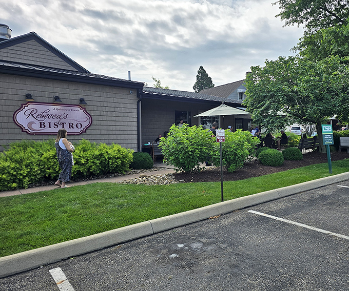 Rebecca's Bistro's charming exterior feels like stumbling upon a secret garden of culinary delights in Amish Country.