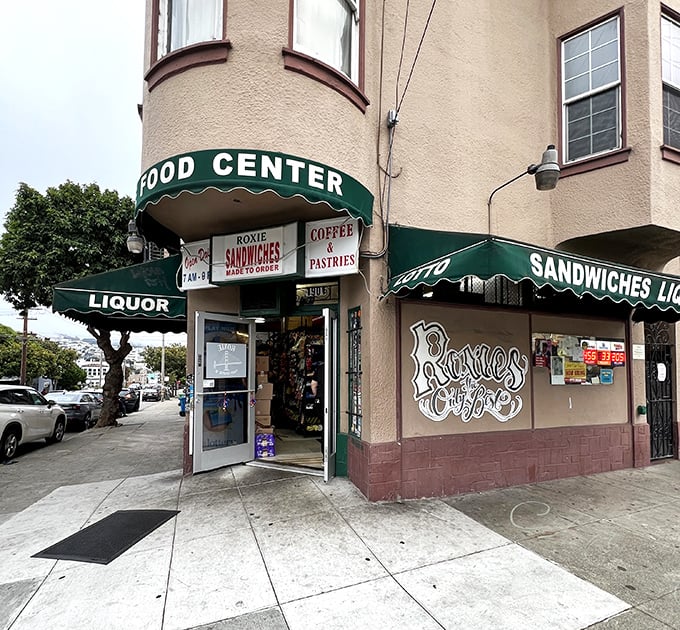 Corner store magic: Roxie Food Center's unassuming exterior hides San Francisco's most talked-about sandwich counter.