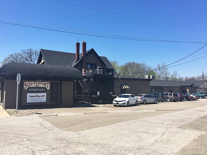 Southport's brick charm hides a two-story wonderland where your grandmother's favorite things await their second chapter.