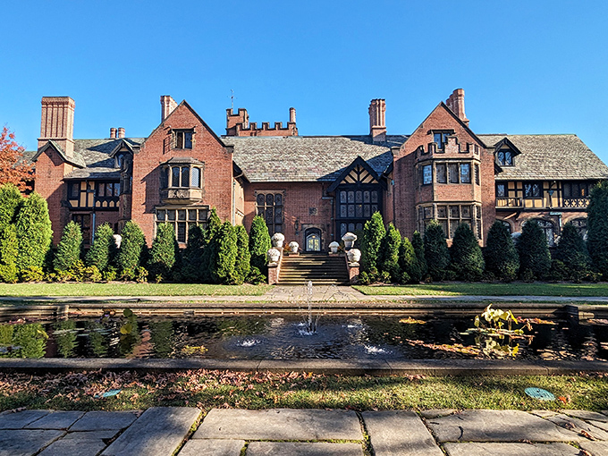 Tudor elegance meets American grandeur. Like Downton Abbey decided to vacation in Akron.