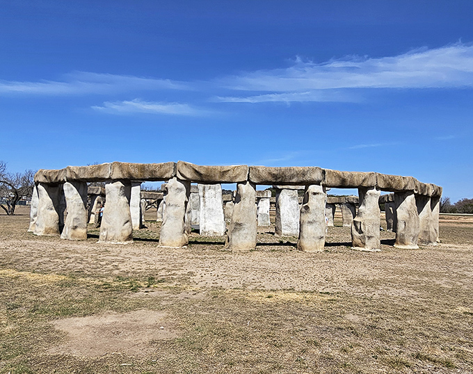 Stonehenge's Texan cousin basks under the big blue sky. No druids required for this Hill Country wonder!
