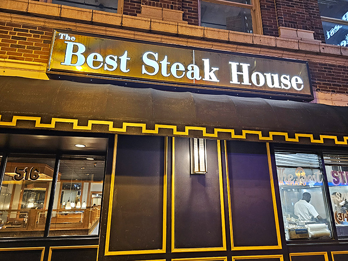 The Best Steak House's vintage storefront looks like it belongs in a movie about urban food legends. Spoiler alert: the steaks live up to the name.