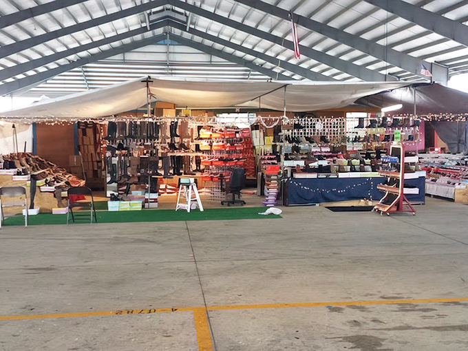 Under this sprawling pavilion, vendors arrange their wares with military precision. An organized chaos of possibilities!