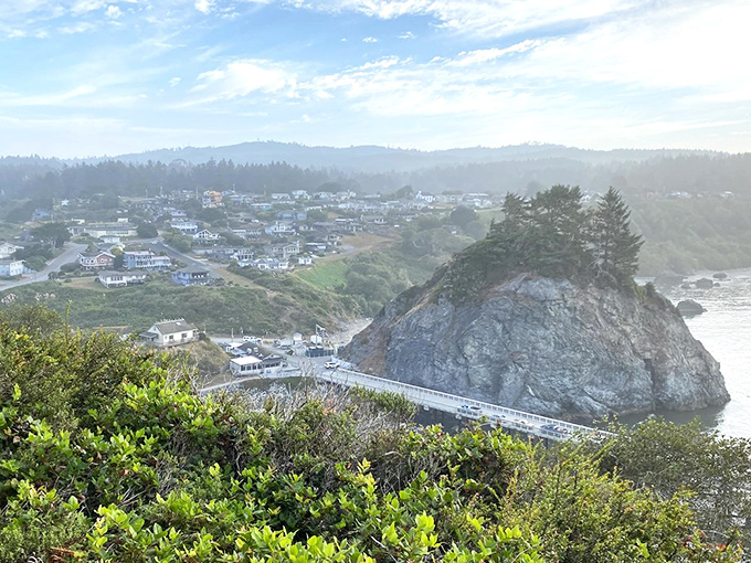 Trinidad: Morning fog creates a dreamy backdrop for this coastal village where the redwoods practically dip their toes in the Pacific.