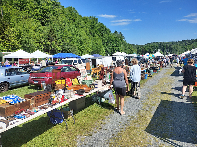 Nature provides the perfect backdrop for this outdoor market where deals sprout up like the surrounding trees.