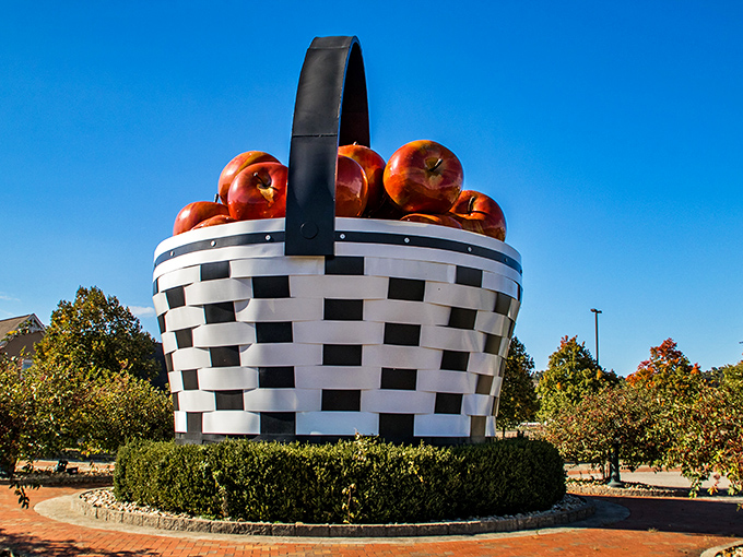 Dorothy's basket got a serious upgrade! Those apples could make enough pie to feed all of Ohio. 