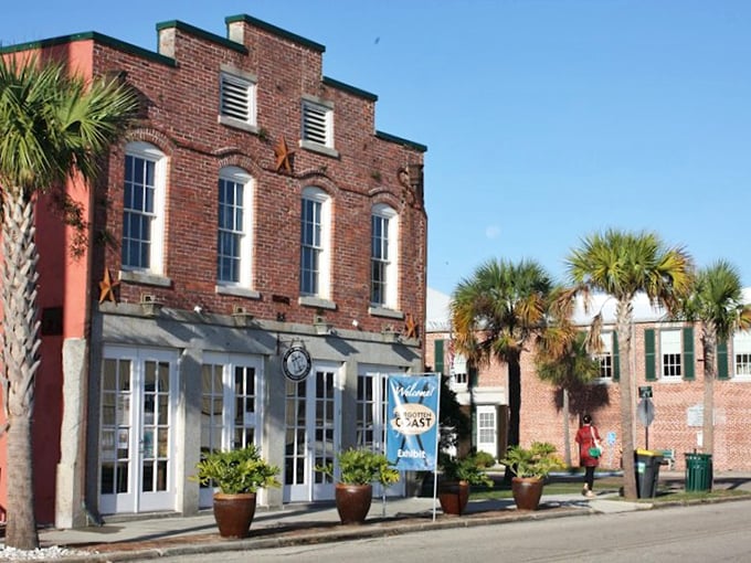 Apalachicola's colorful downtown invites you to stroll, shop, and smile. Those red doors practically shout "Come in, we've got treasures inside!"