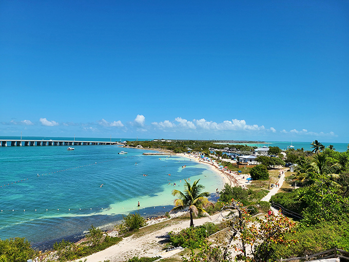 Beach therapy in session! The wooden walkways at Bahia Honda deliver you straight to the doctor's office—if your doctor prescribed turquoise waters and vitamin Sea.