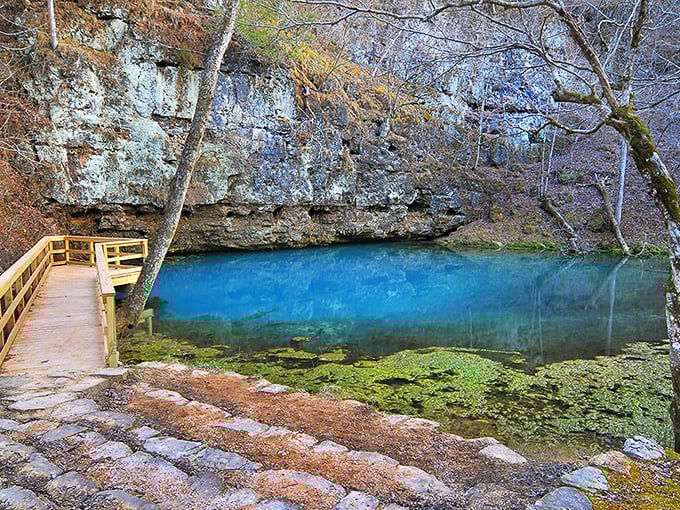 This hidden blue gem sparkles like something from a fairy tale book.