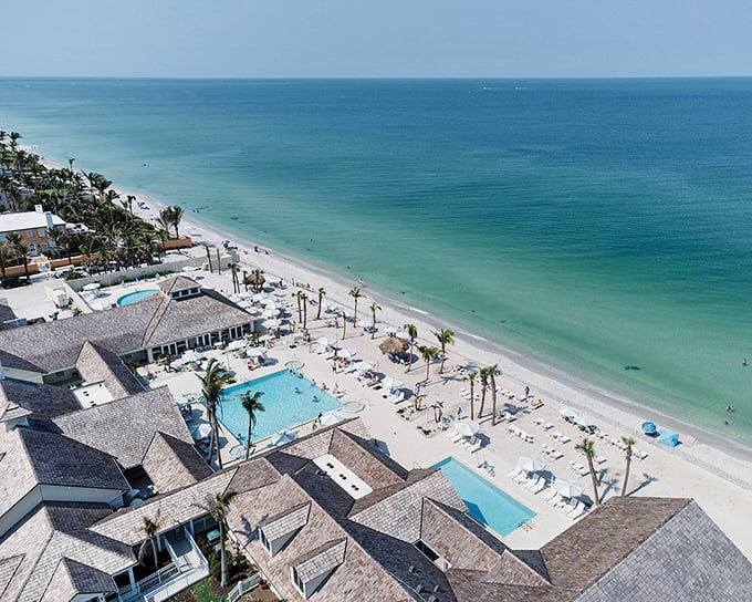 Turquoise waters meet pristine shoreline along Boca Grande. Nature's version of a perfect ombr&eacute;.