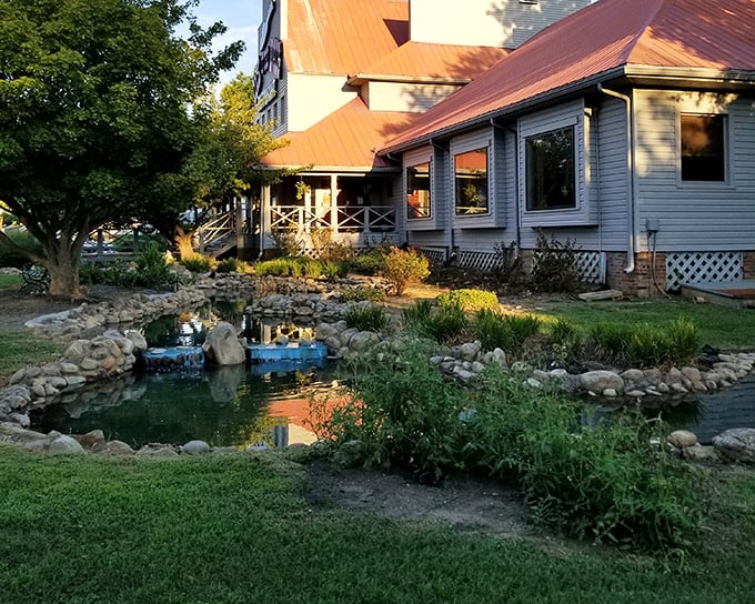 The peaceful pond outside Cock of the Walk sets the perfect scene for what's about to happen inside&mdash;a catfish transformation that borders on magic.