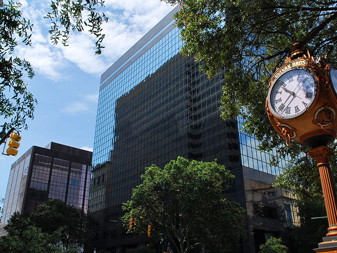 Modern glass towers reflect Columbia's forward momentum while historic buildings remind visitors of the capital city's rich past.