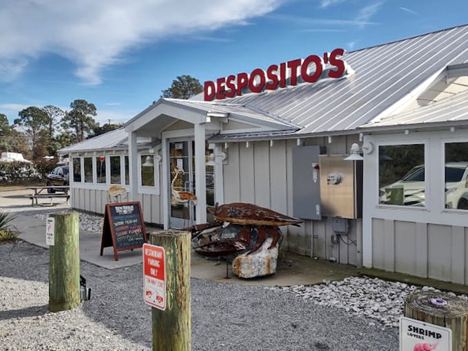 That weathered boat isn't just decoration - it's a reminder of where your dinner started its journey. 