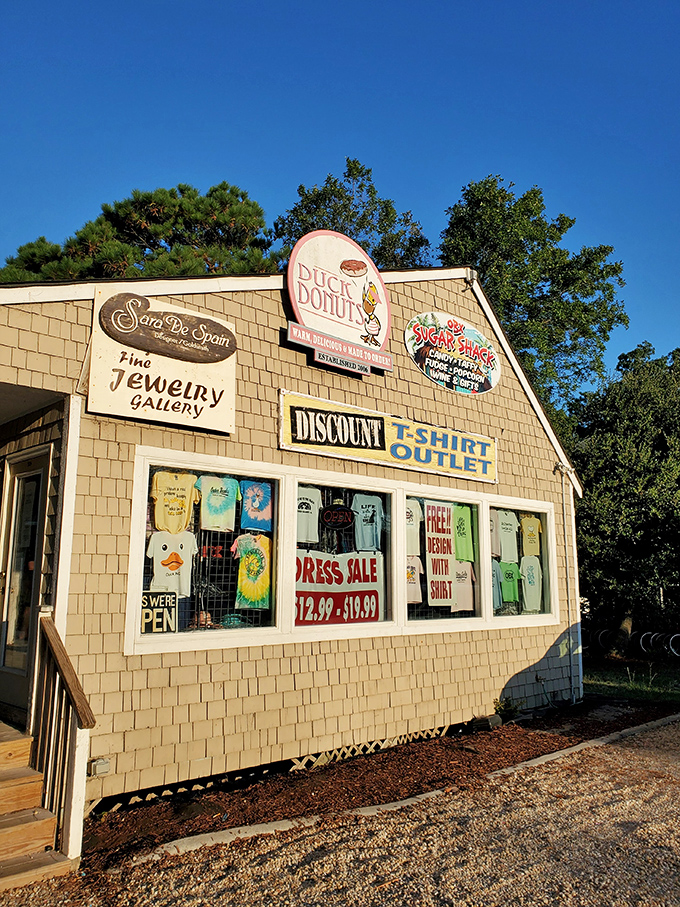 Part donut shop, part beach town institution. Duck Donuts' original location shares space with local shops in this quintessential Outer Banks building.