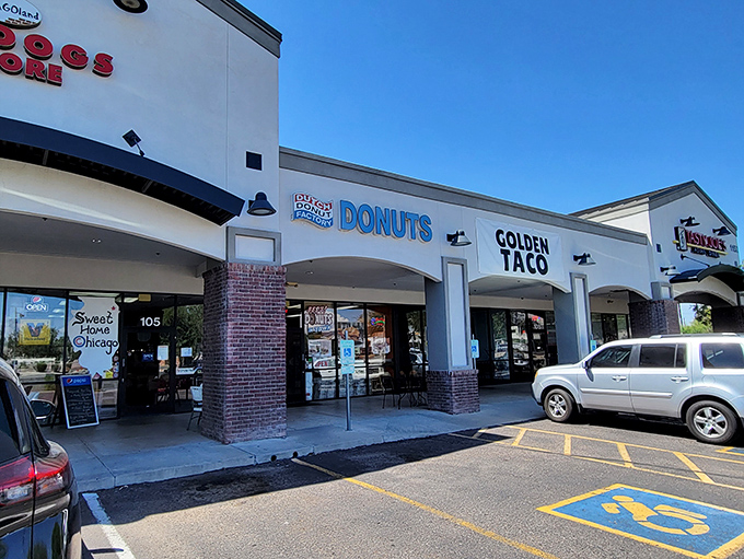 Strip mall on the outside, donut wonderland on the inside. Dutch Donut Factory is the Clark Kent of pastry shops.