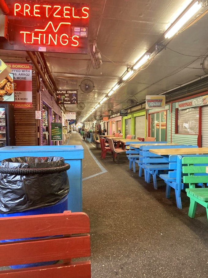Quirky decor heaven! This colorful booth at FleaMasters proves that one person's "too much" is another person's "absolutely perfect" home aesthetic.