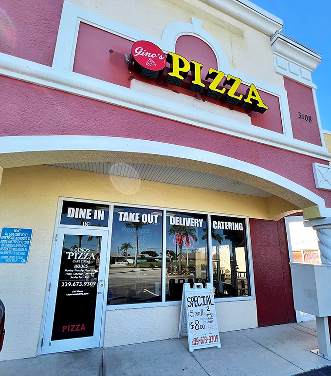 When a pizza joint looks this genuinely vintage, you know the recipes inside are the real deal.