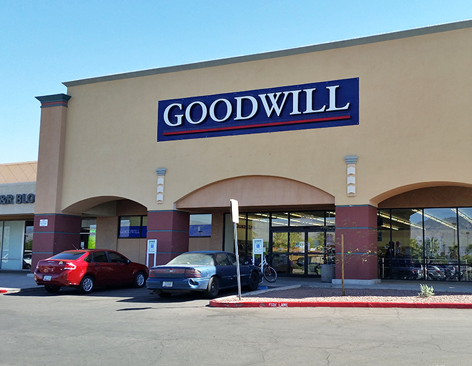Couches waiting for their second act sit patiently among racks of clothing, each item whispering stories of its previous life.