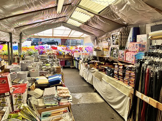 Colorful merchandise fills every corner at Great Smokies - from artificial flowers to kitchen gadgets, it's retail therapy without the mall prices.