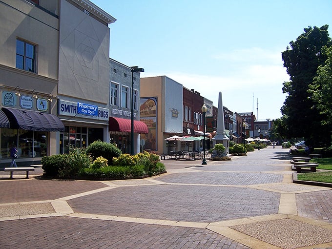 Brick buildings and local shops define Hickory's downtown, where retirees discover affordable living doesn't mean sacrificing character.