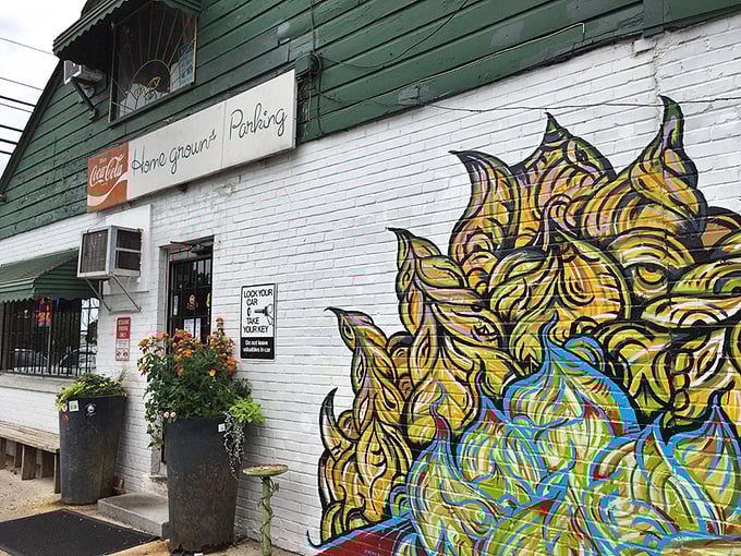 That vibrant mural outside Home grown hints at the creative energy inside. Where else could a humble biscuit achieve such legendary status?