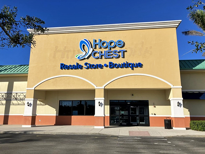 That cheerful yellow building isn't just a store&mdash;it's opportunity wrapped in stucco. Treasure hunting with air conditioning!