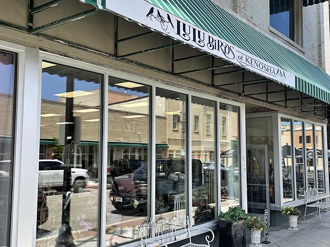 Window shopping wonderland! Lulu Birds' storefront invites you in like that friend who always has the coolest stuff.