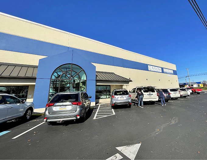 Bright skies complement this thrifter's paradise in New Holland. Where Amish craftsmanship meets modern bargain hunting.