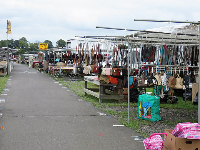 The treasure hunt is on! Shoppers weave between tables stacked with everyday items that somehow seem more special in the open air.