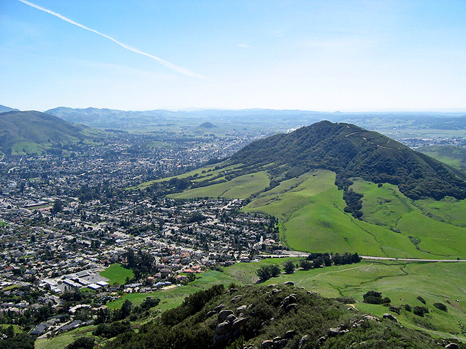 From this bird's-eye view of SLO, those mountains look like sleeping giants keeping watch over the valley.