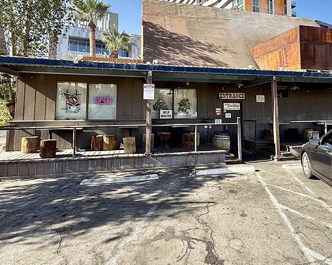 Wooden stumps for seats and burgers cooked over flames &ndash; The Chuck Box keeps it deliciously primitive in the best possible way.