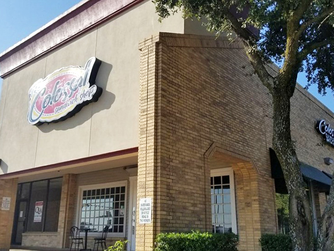 Brick and mortar on the outside, sandwich artistry on the inside. The Colossal lives up to its name in both size and flavor. 