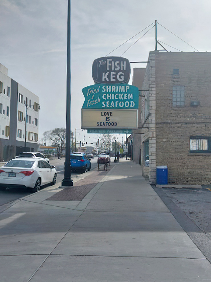 "Love is Seafood" proclaims The Fish Keg's vintage sign—a sentiment that's hard to argue with after tasting their offerings.