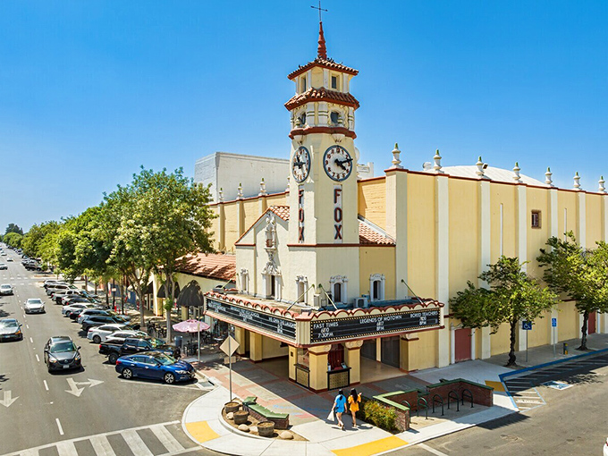 The pastel-hued storefronts of downtown Visalia create a welcoming atmosphere where your Social Security dollars stretch further than your imagination.