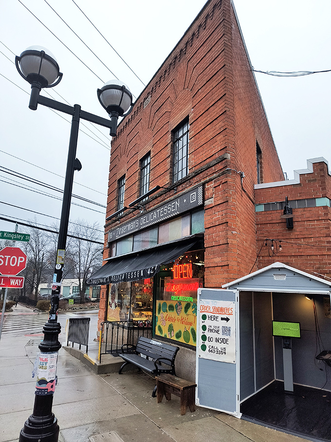 The corner location says neighborhood deli, but the reputation whispers culinary destination to those in the know.