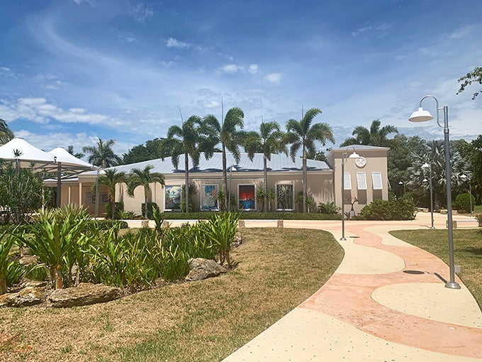 Florida sunshine bathes this cultural gem, where art and architecture blend seamlessly with the natural landscape.