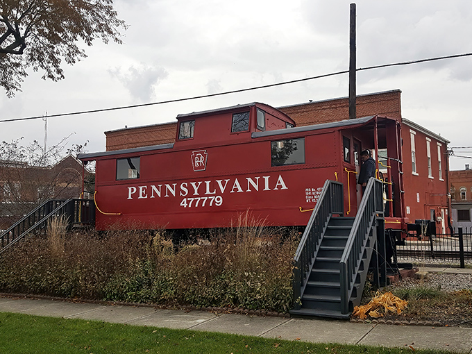 This restored Pennsylvania Railroad caboose isn't just a photo op &ndash; it's a charming reminder of Ada's railroad heritage and small-town America's golden age.